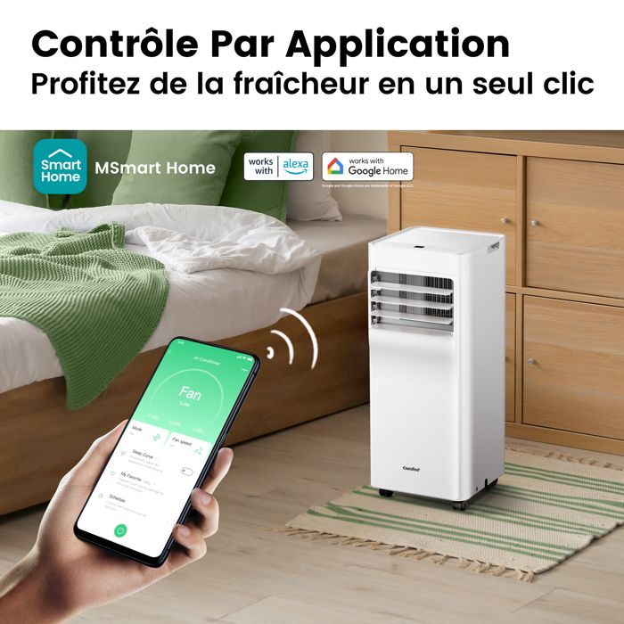 Climatiseur Mobile COMFEE 7000 BTU, 3 Modes, 3 Vitesses de ventilation ...