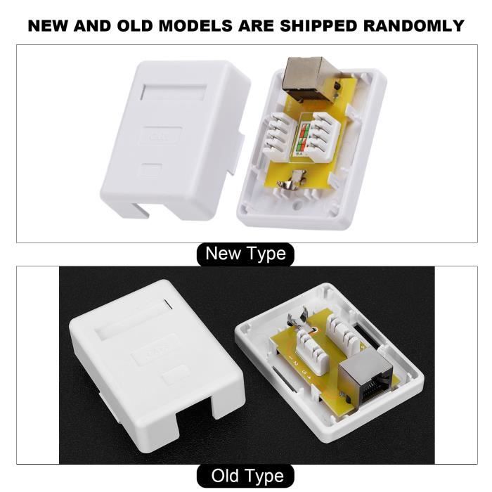 Boîtier de réseaux - CIKONIELF - RJ45-8P8C - 2 pièces - Câble 22-24AWG ...