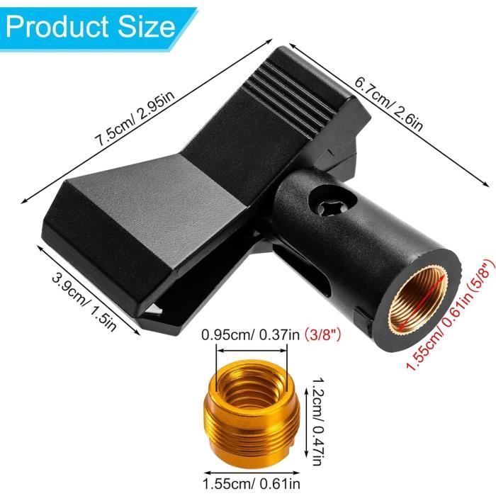 Pince Micro, Support Universel De Microphone, Fixations Clip Réglable ...