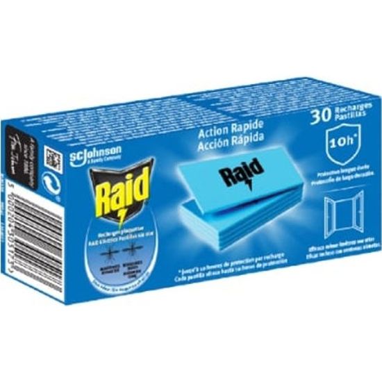 Recharges Pastilles Anti-Moustiques RAID - 30 Pastilles à Action Rapide - Cdiscount Au quotidien