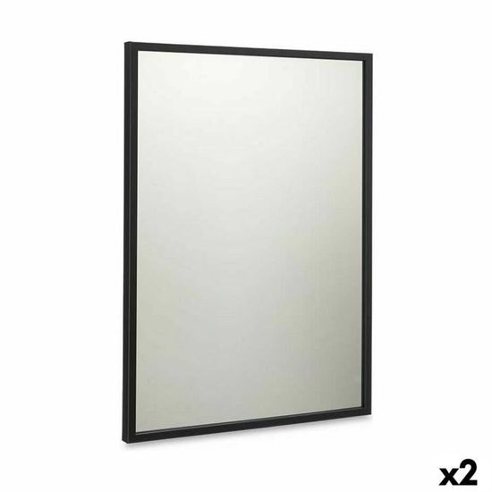 Miroir mural 50 x 70 cm noir bois mdf (2 unités) - Cdiscount Maison