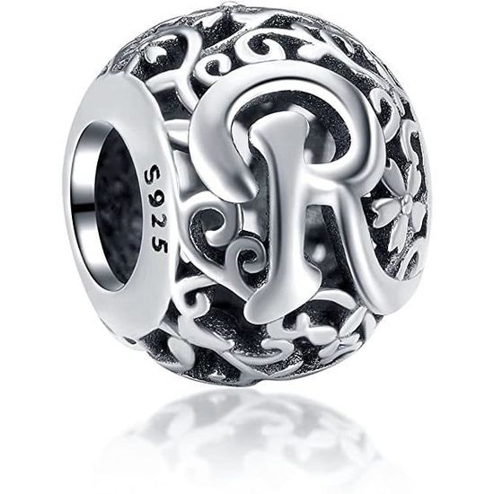 LaMenars Letter R Charm fit Pandora Bracelets&European Snake Chain S925 ...