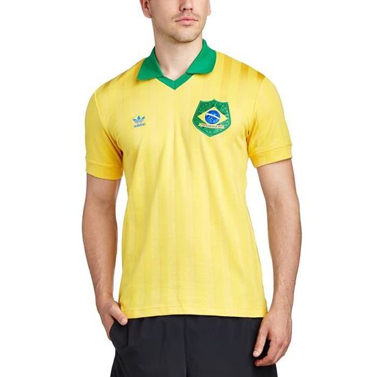 Adidas Originals Homme BRAZUCA BRAZIL RETRO FOOTBALL T-Shirt F77291 ...