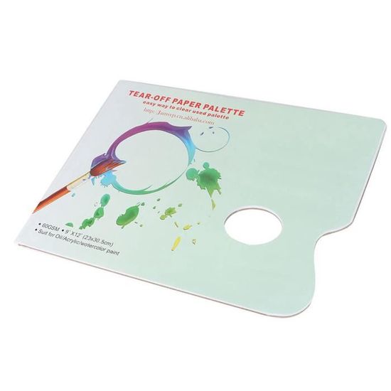Mxzzand Palette Papier Jetable A4 30 Feuilles pour Peinture Aquarelle ...
