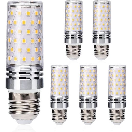 8W Ampoules Led E27 Blanc Chaud 2700K, Équivalent 60W 70W 80W Halogène ...