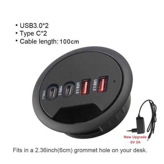 CS-00922-HUB USB 2.0 multiport 5V-2a. avec adaptateur secteur. pour le ...