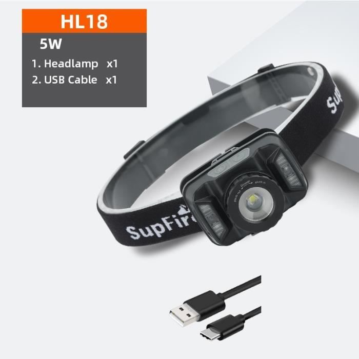 HL18---SUPERFIRE Lampe de sauna LED HL18 avec capteur de mouvement n ...