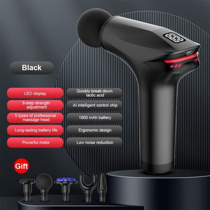 Le noir - Electric Fascia Massager Fitness LED Digital Rechargeable ...