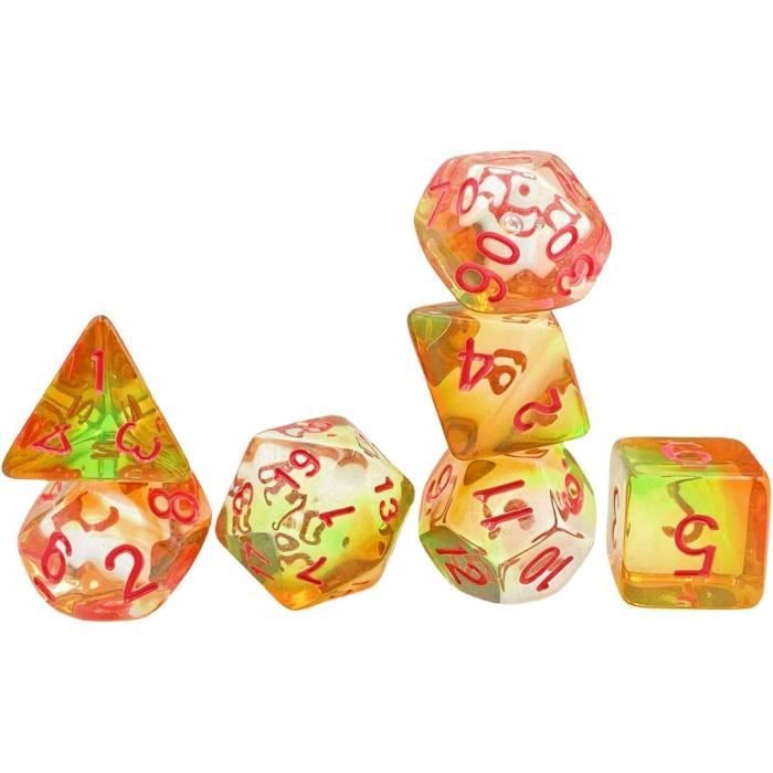 Ensemble de dés polyédriques de 7 pièces, dés Multi-Faces, Fournitures ...