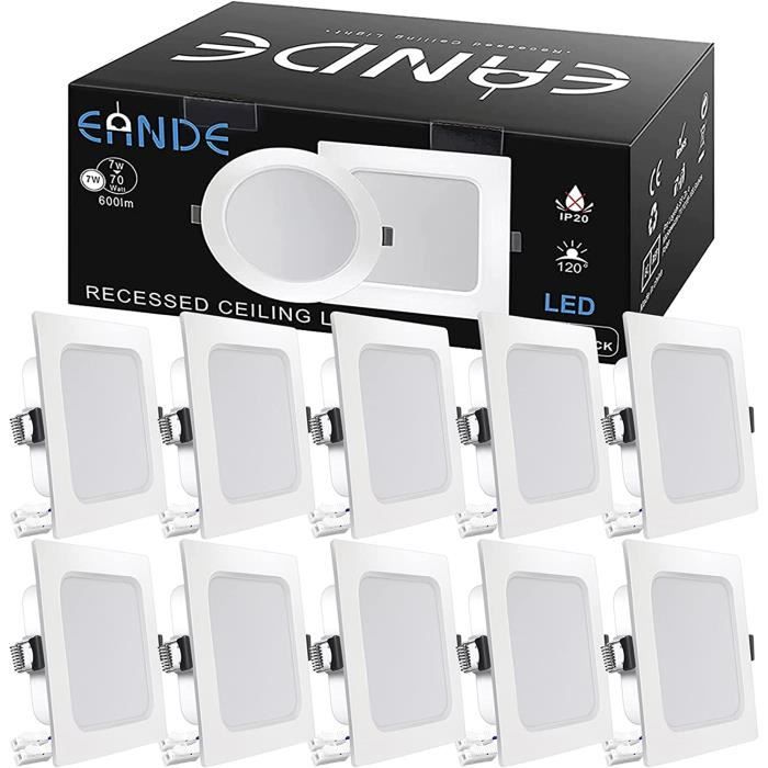 Spot Led Encastrable Carré 7W Spot LED Extra Plat 4000K Blanc Neutre ...