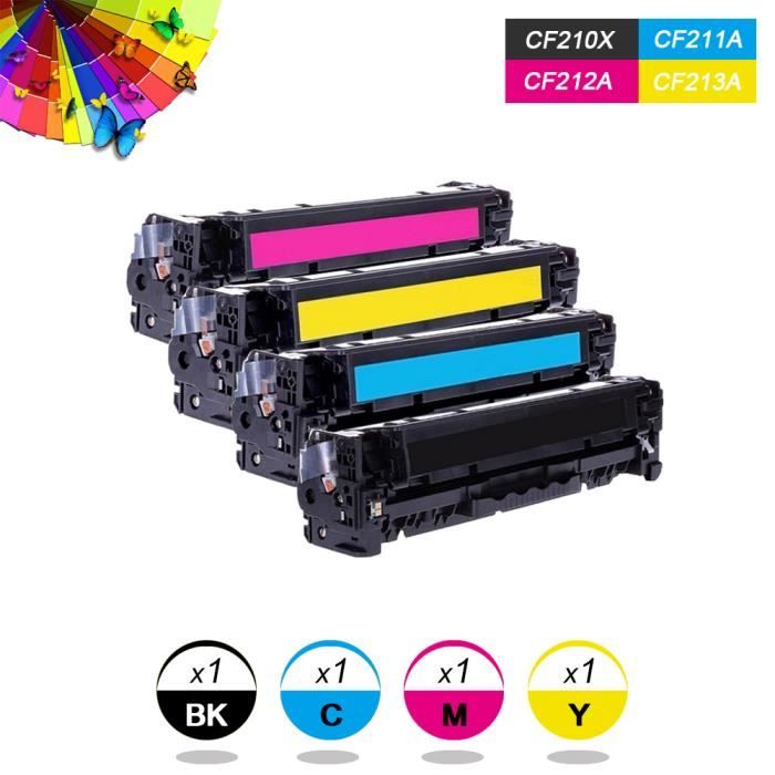 4x HP M251mfp Cartouche HP LaserJet Pro 200 color M251n imprimante ...