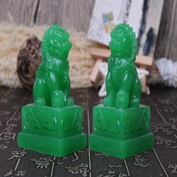 5X4X7CM vert - Statue du Lion gardien du chien Fu Foo, ornement Feng ...