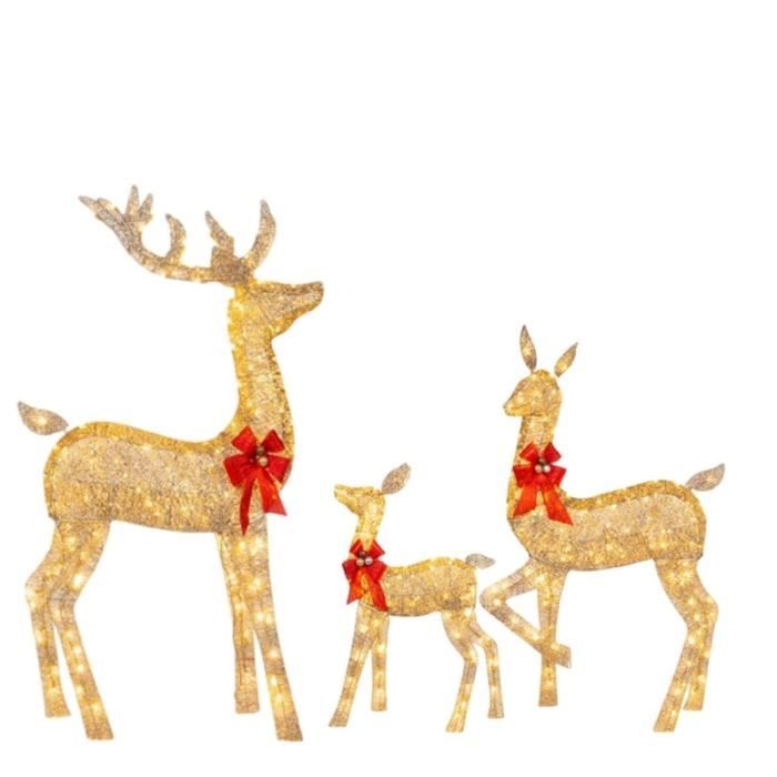 Coffret de décoration,Décorations de noël en forme de renne,3 pièces ...