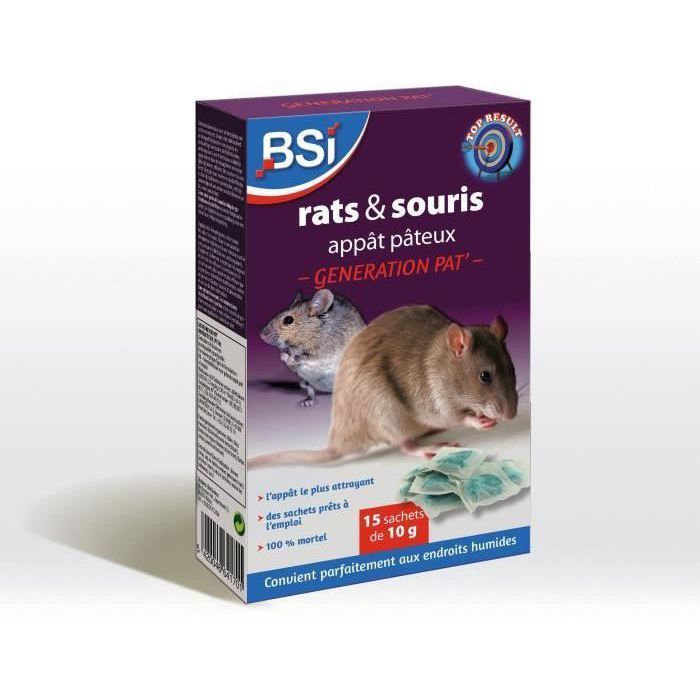 BSI - Anti-rats et souris 150g - Efficacité radicale - Generation Pat ...