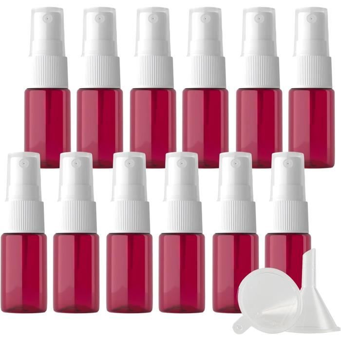 24 Pièces 10Ml Flacon Spray Vide, Rouge Petits Vaporisateur En ...