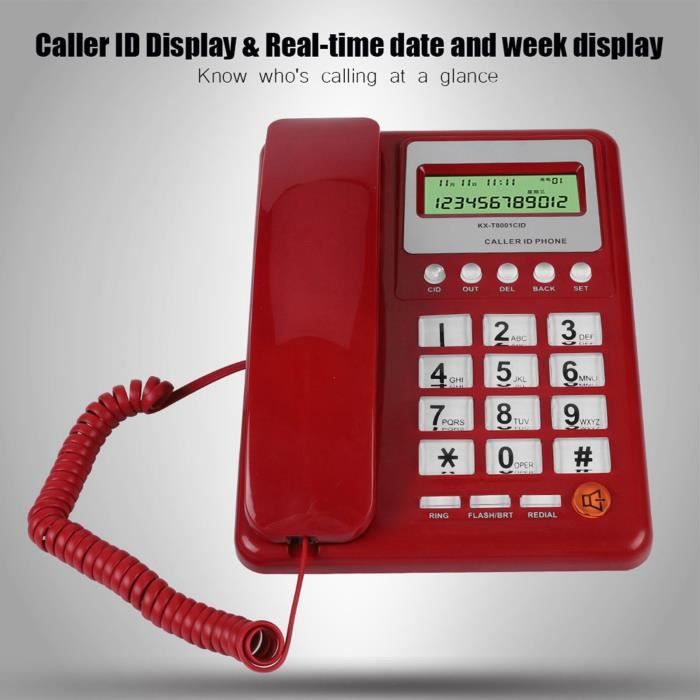 YID-Téléphone Fixe Filaire Bureau, Affichage ID Appelant, Dual Mode, Fonction Flash - Cdiscount ...