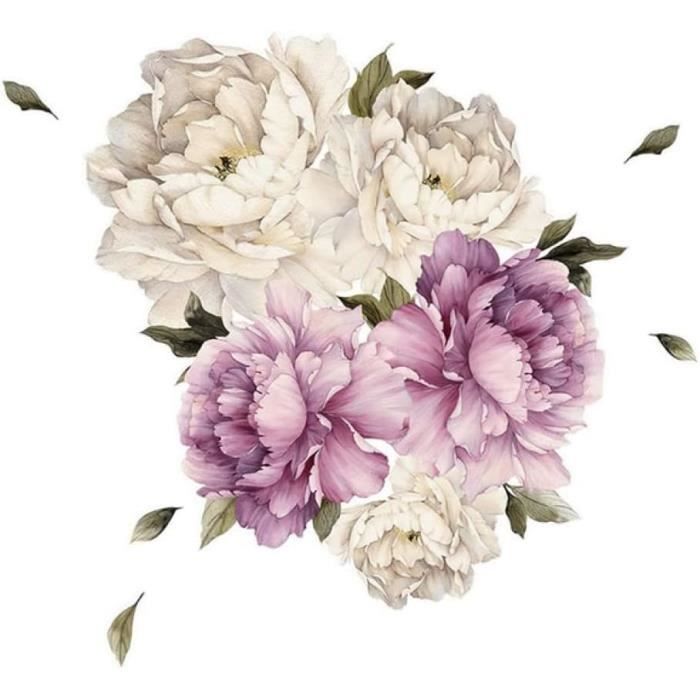 Stickers Muraux Floraux Décollez Et Collez Beau Bouquet De Fleurs ...