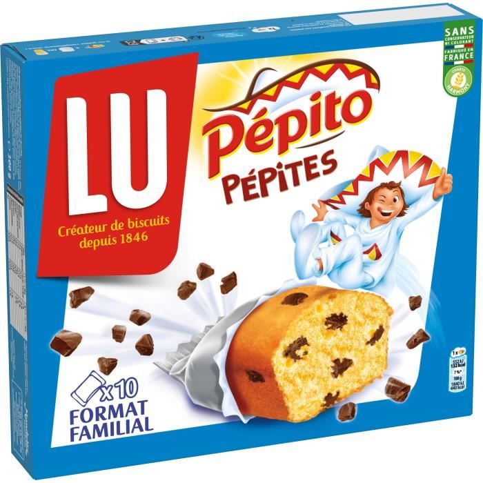Pépito De Lu - 10 Biscuits Moelleux aux Pépites de Chocolat - Format ...