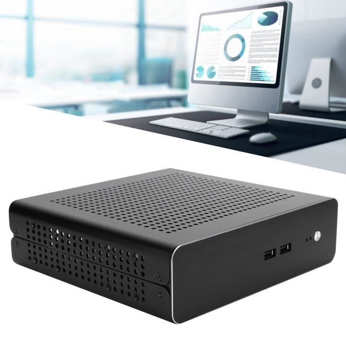 Minifinker G60S Châssis HTPC Boîtier Mini‑ITX d'Alimentation DC‑ATX ...