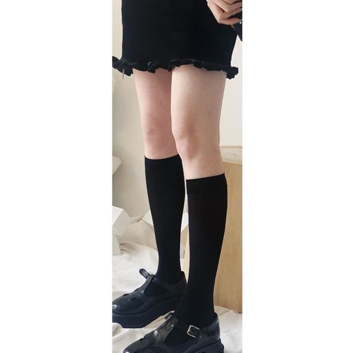 Bas, chaussettes longues Lolita en velours pour femme - Blanc - AWZB88 ...