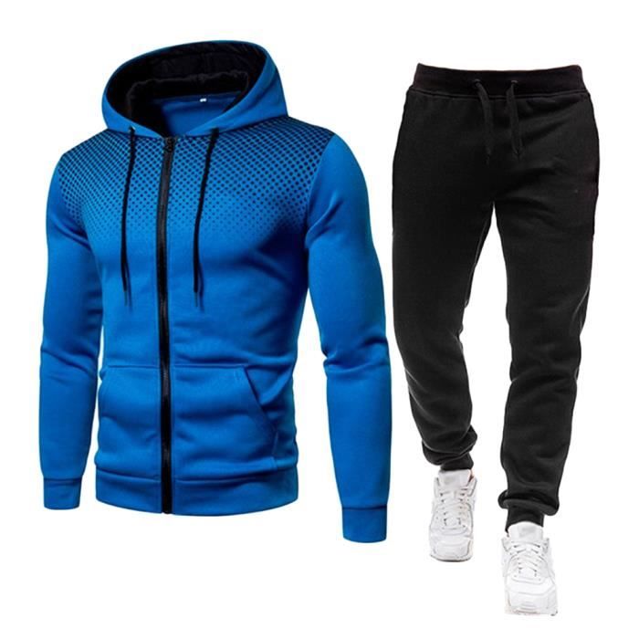 Survêtement Homme Ensemble à Capuche et Pantalon de Sport Jogging ...