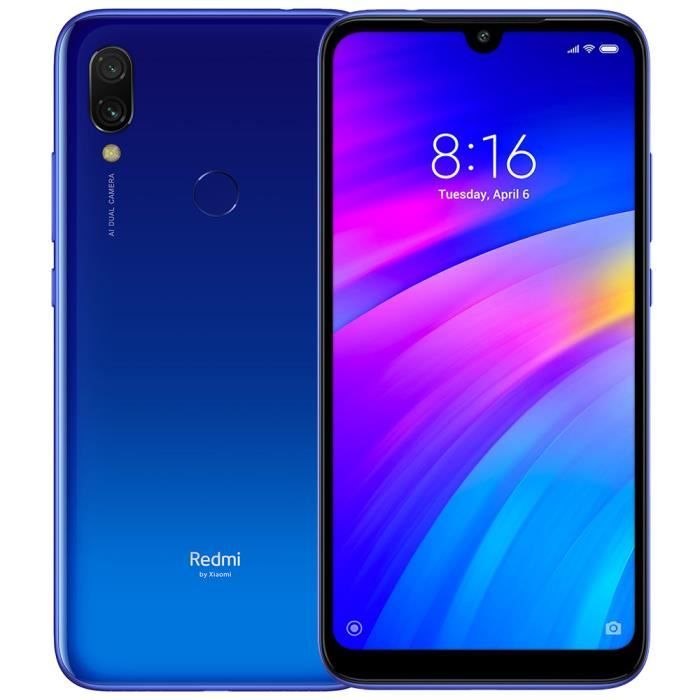 XIAOMI Redmi 7 Bleu 16Go Android 9.0 Caméras 12.0MP+2.0MP+8.0MP ...