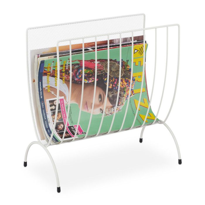 Relaxdays Porte-revue métal, Support journaux autonome, salon et WC ...