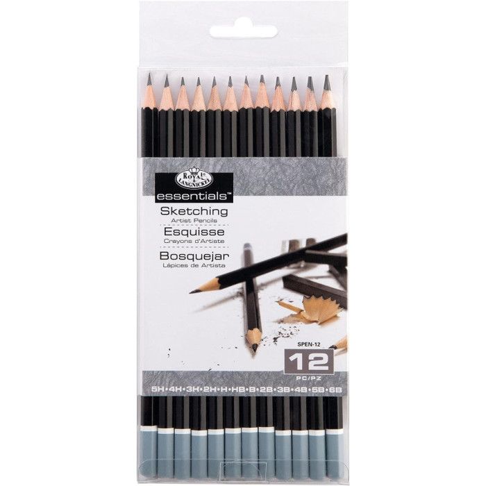 Pochette - 12 crayons graphite - Dessin et esquisse - Assortiment ...