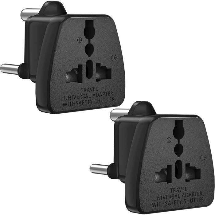 Travel Adapter South Africa, 2 Pack EU to South Africa Travel Plug, 3 ...