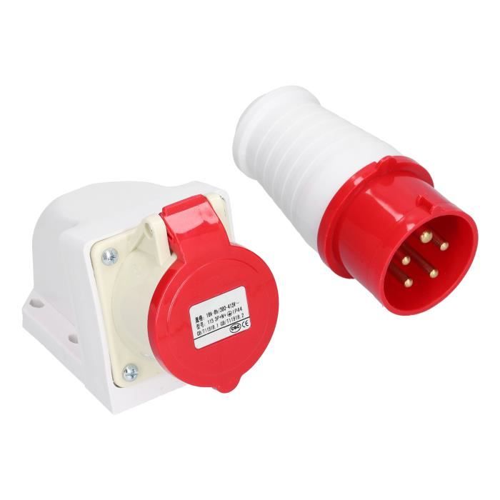 Tbest 16A Industrial Socket Connector, PA66 Engineering Plastic Brass ...