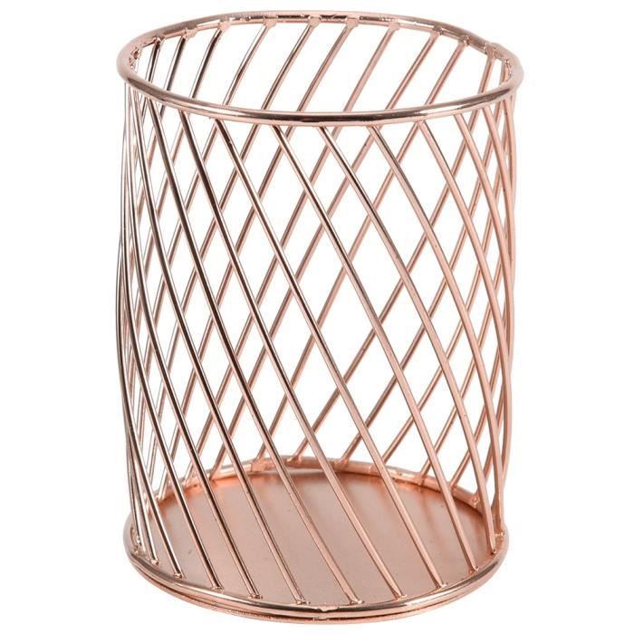 TMISHION panier de rangement de bureau Porte-stylo en métal évidé ...