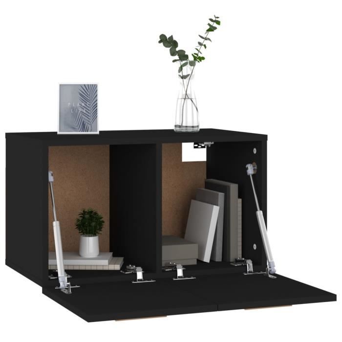 FAN - Armoire murale Noir 60x36,5x35 cm Bois d'ingénierie - HAUTE ...