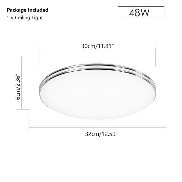 PLAFONNIER,48W Dimmable--Plafonnier LED ultrafin au design moderne ...