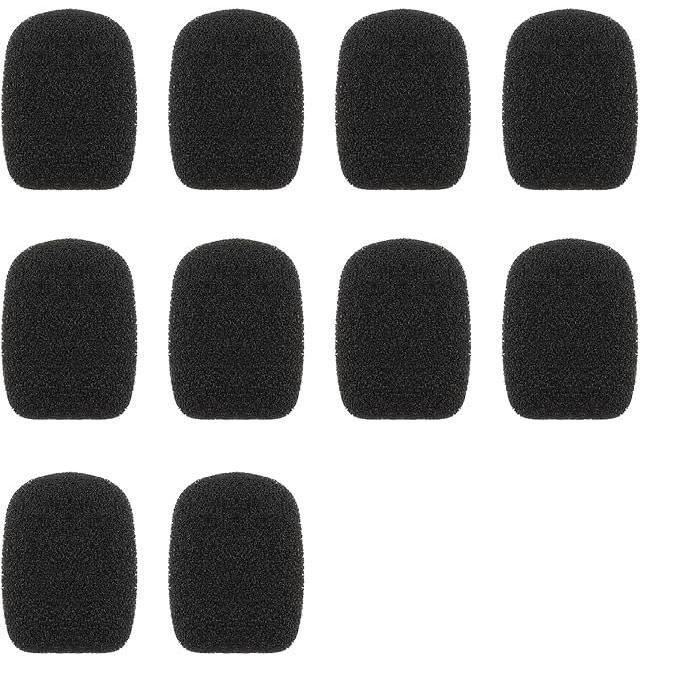 Lot de 10 housses de microphone en mousse pour réduction du bruit ...