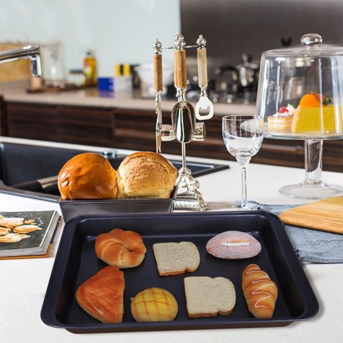 3PCS Plateaux De Cuisson antiadhésifs Plateaux De Rôtissage Pâtisserie ...