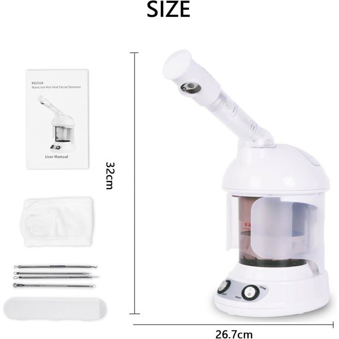 Vapeur Visage Vaporisateur Sauna Spa Facial Chaude Nano Ionique ...