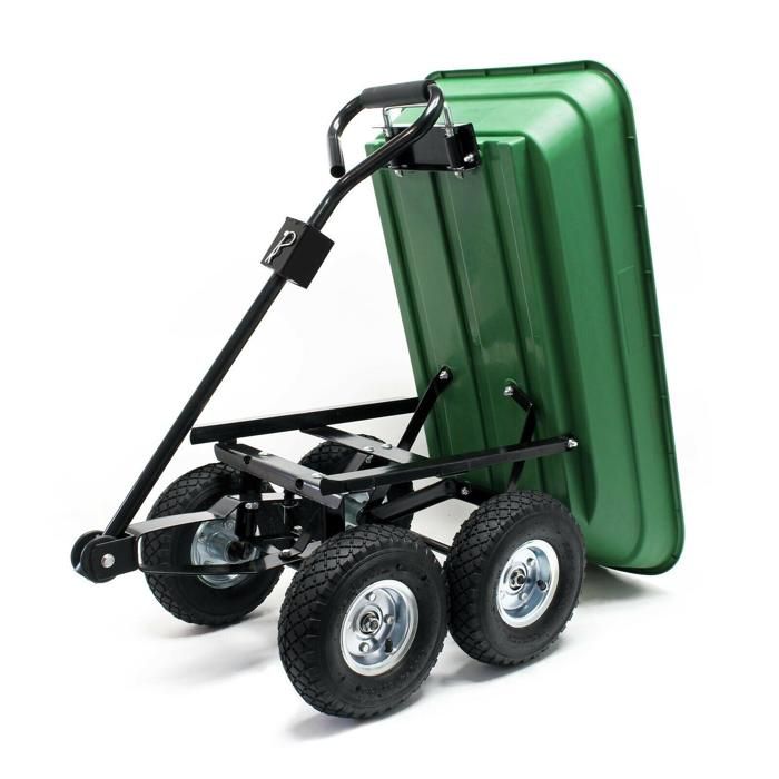 Chariot de jardin a main 125 litres capacite 350 kg benne basculante ...