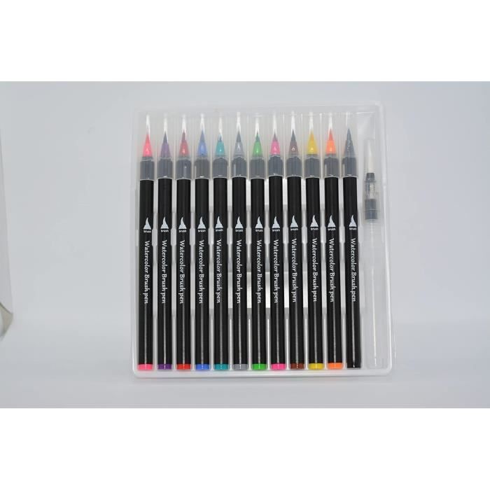 Brush Pen Lot de feutres aquarelle, feutres de feutre, feutres 1-5 mm ...
