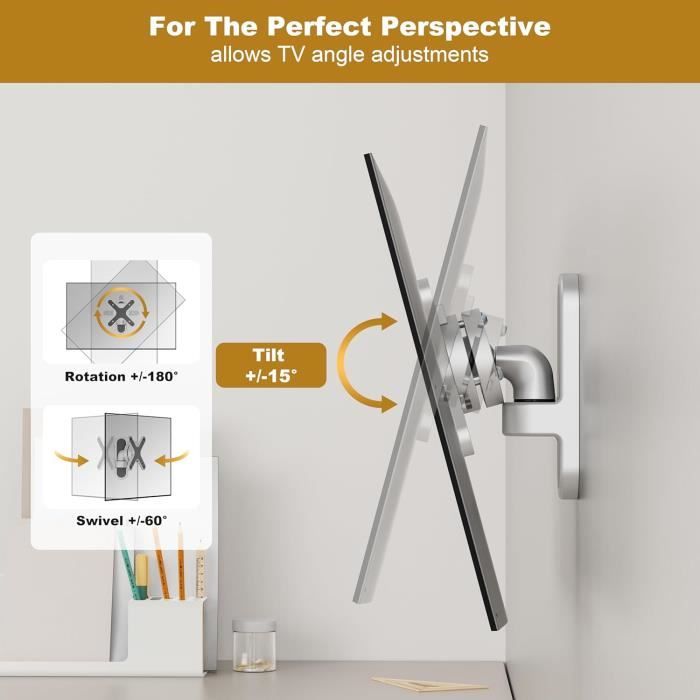 Nornward Support Mural Écran Pc S1911 Orientable Inclinable Universel ...