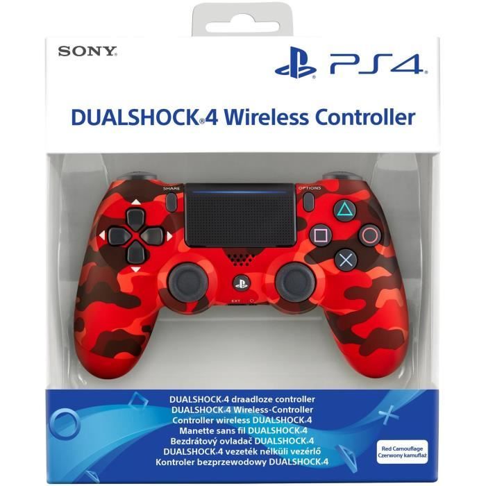 Manette PS4 DualShock 4.0 V2 Red Camouflage - PlayStation Officiel ...