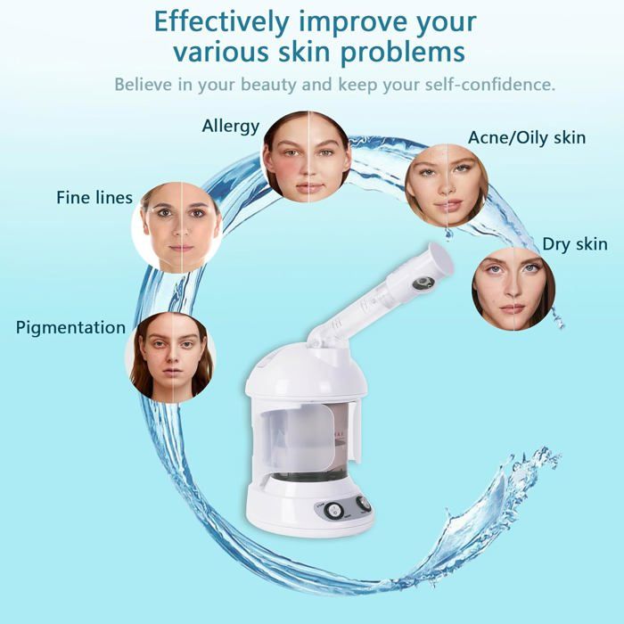 Vapeur Visage Vaporisateur Sauna Spa Facial Chaude Nano Ionique ...