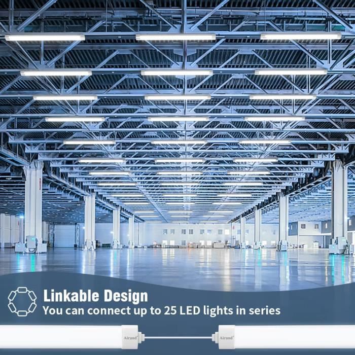 Neon Led 60Cm 18W 1800Lm Linkable Reglette Tube Led Plafonnier Reglette ...