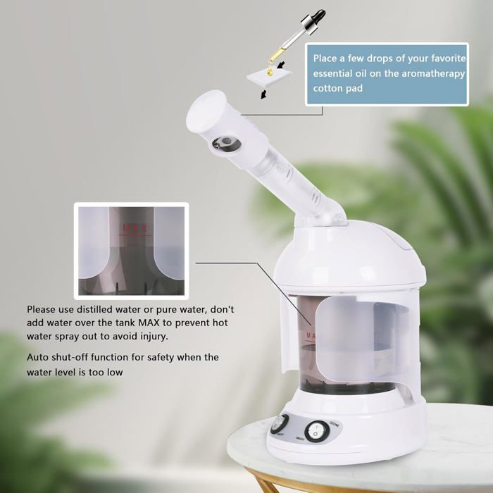 Vapeur Visage Vaporisateur Sauna Spa Facial Chaude Nano Ionique ...