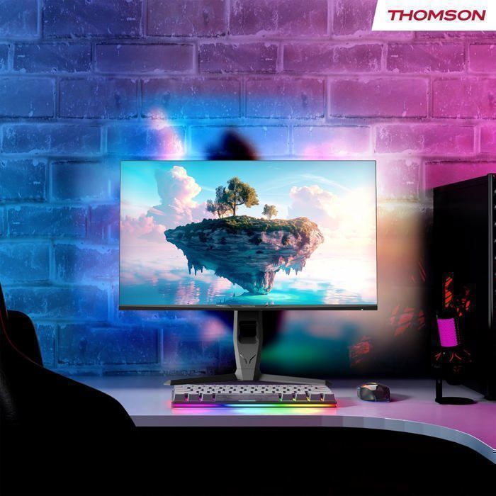 THOMSON 27 Pouces Moniteur Gaming QHD, Panneau IPS 180 Hz, éclairage ...