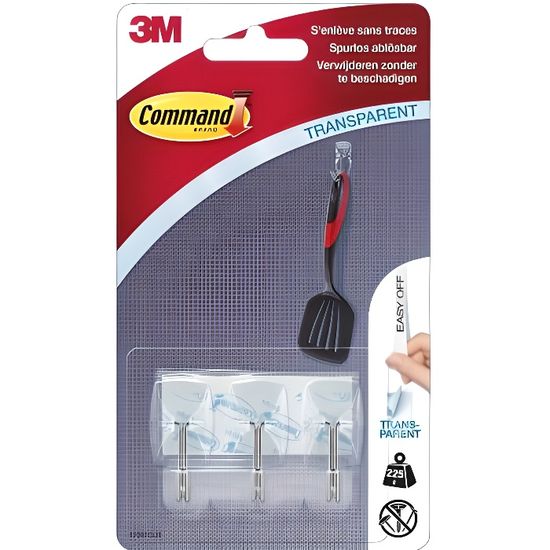 Crochet - 3M COMMAND - Petit modèle - Pointe en métal - Poids max 225g ...