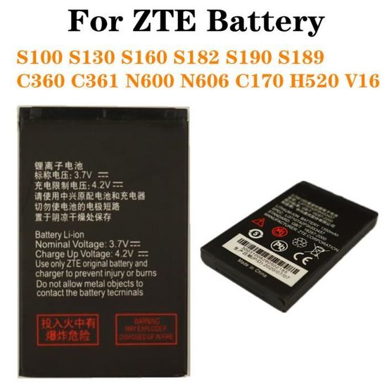 1350mAh Li3710T42P3h553457 Batterie Haute Qualité Pour ZTE S100 S130 S160 S182 S190 S189 C360 ...