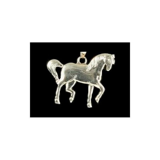 Pendentif Cheval en plaqué or + chaîne - Cdiscount