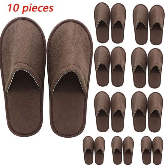 Pantoufles d'hôtel jetables - ANNEFLY - Lot de 10 paires - Café ... Pantoufles d'hôtel jetables - ANNEFLY - Lot de 10 paires - Café ...
