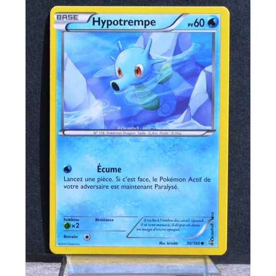 Carte Pokémon 30-160 Hypotrempe Série XY05 - Primo Choc NEUF FR - Cdiscount Jeux - Jouets