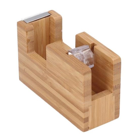 Tbest Dévidoir de bureau en bambou pour ruban adhésif - Cdiscount Bricolage